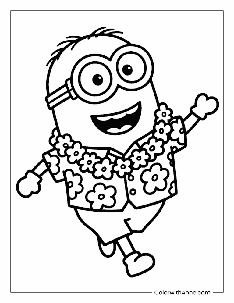 Minion Coloring Pages (Free PDF Printables) - ColorwithAnne