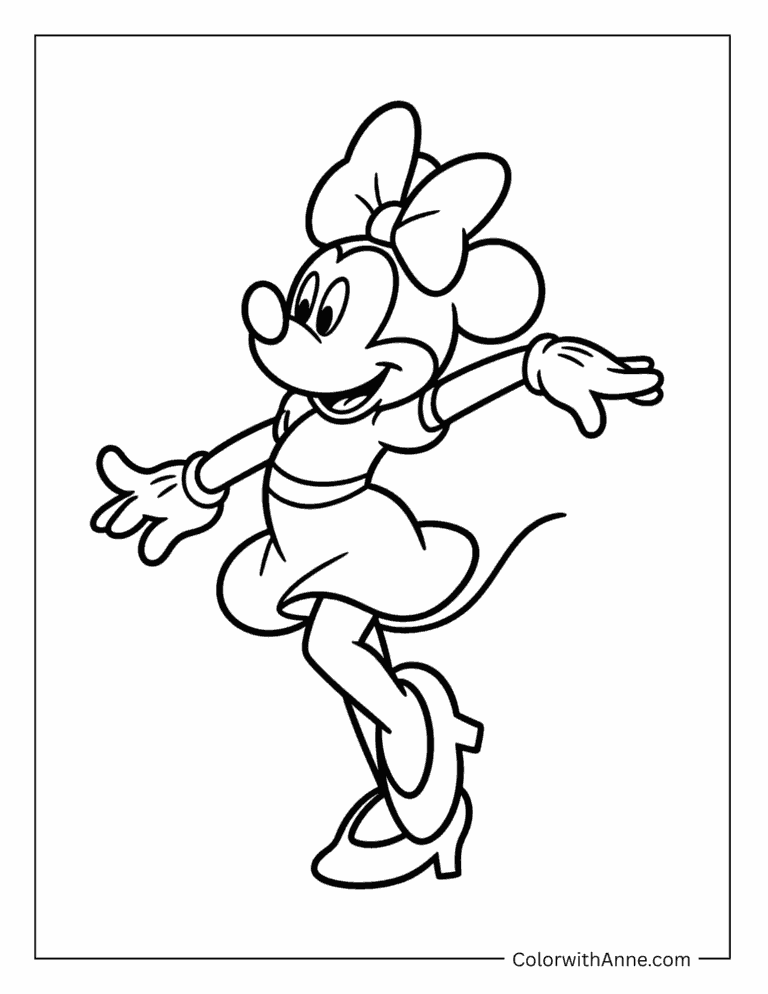 Minnie Mouse Coloring Pages (Free PDF Printables) - ColorwithAnne