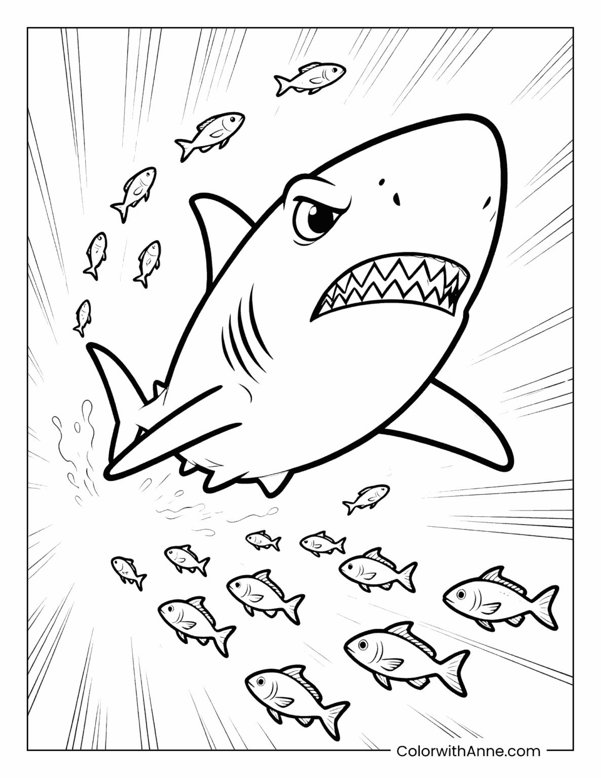 18 Shark Coloring Pages (Free PDF Printables)