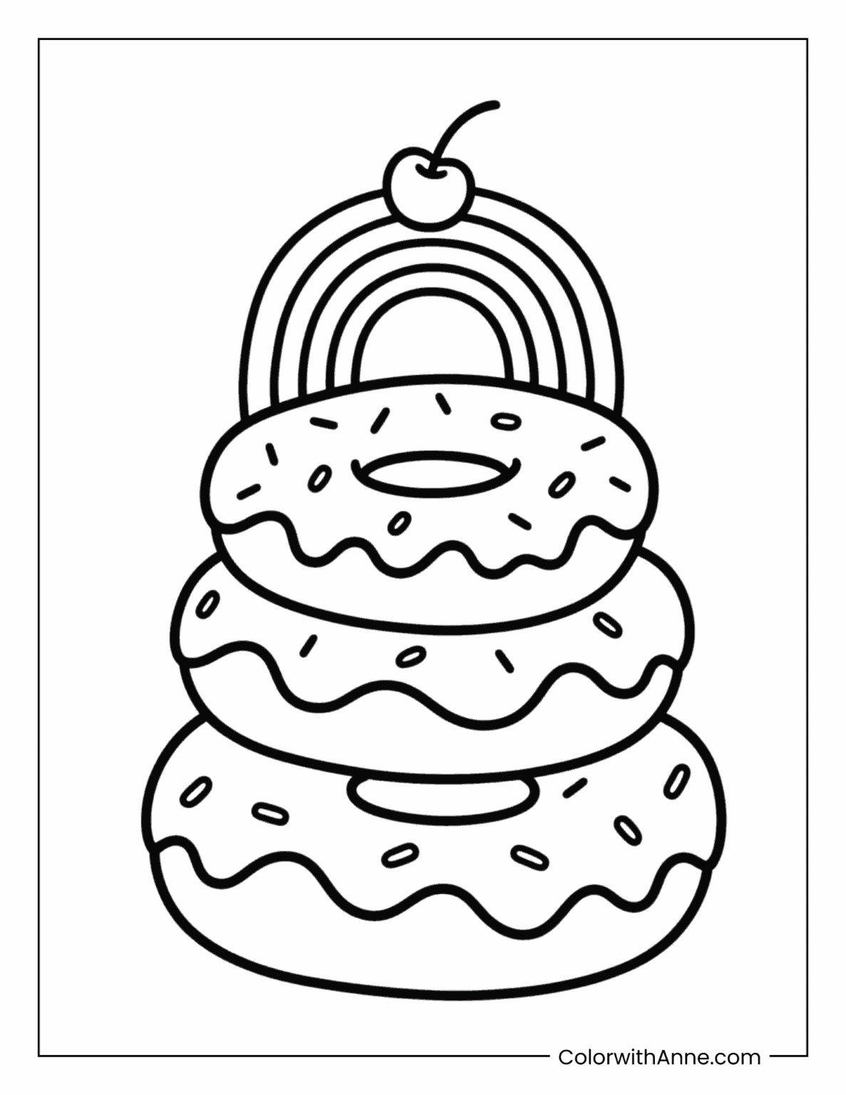 Cute Food Coloring Pages (Free PDF Printables) - ColorwithAnne