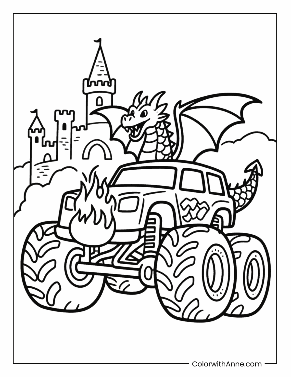 22 Monster Truck Coloring Pages (Free PDF Printables)