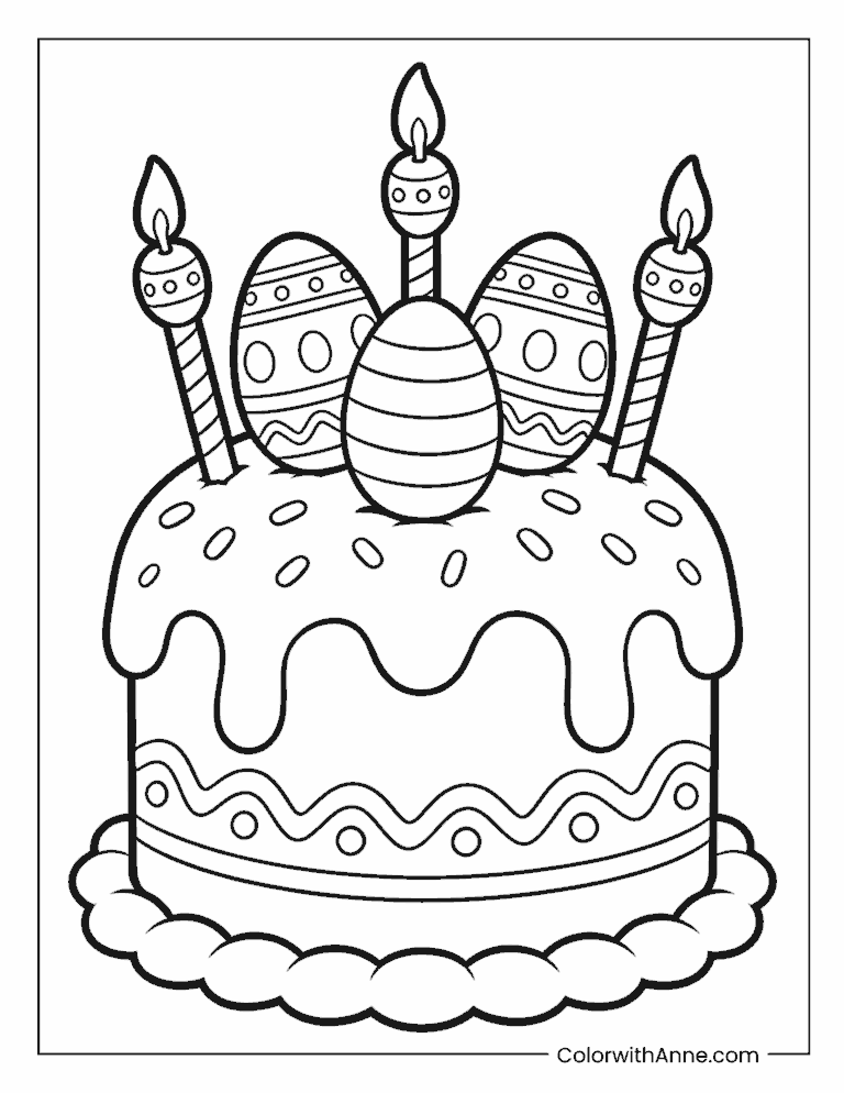 Easter Coloring Pages (Free PDF Printables) - ColorwithAnne