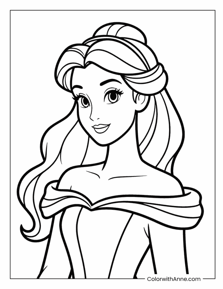 Belle Coloring Pages (Free PDF Printables) - ColorwithAnne