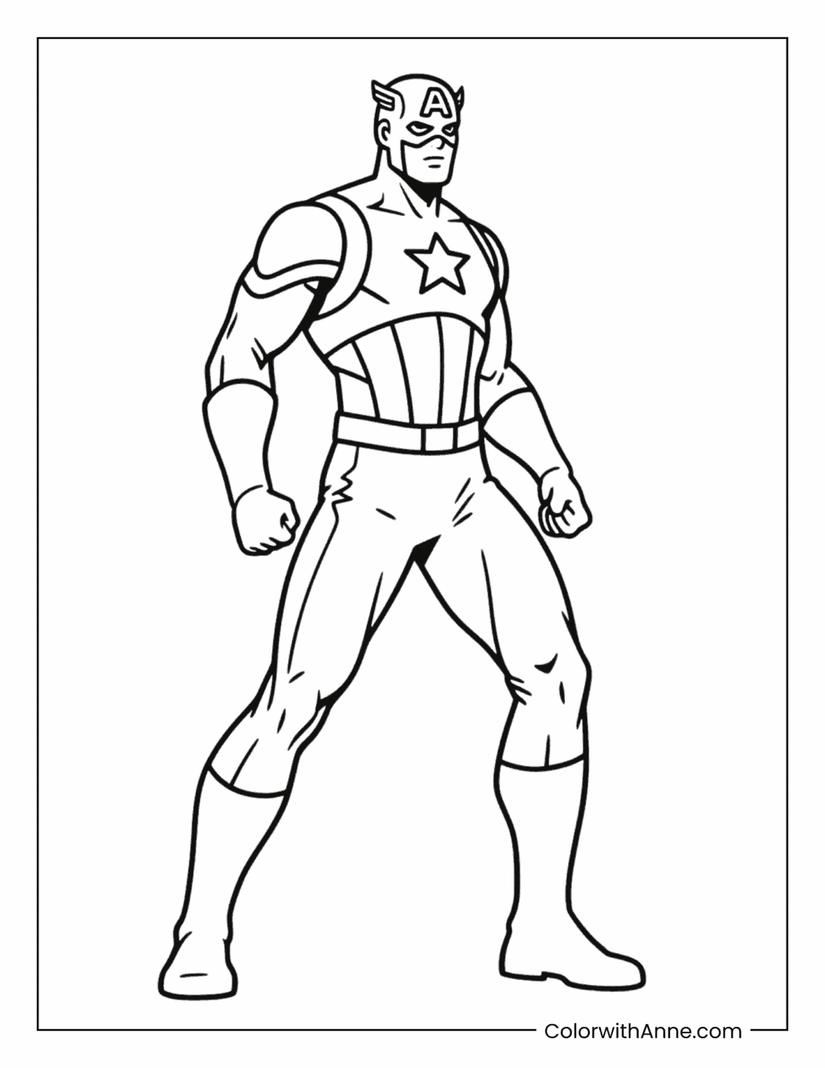 Captain America Coloring Pages (Free PDF Printables) - ColorwithAnne