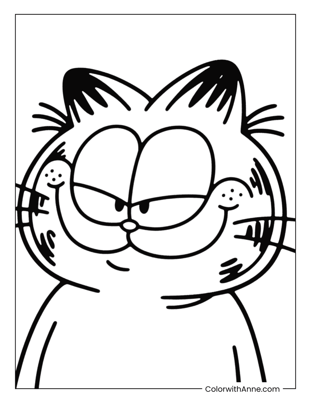 Garfield Coloring Pages (Free PDF Printables) - ColorwithAnne