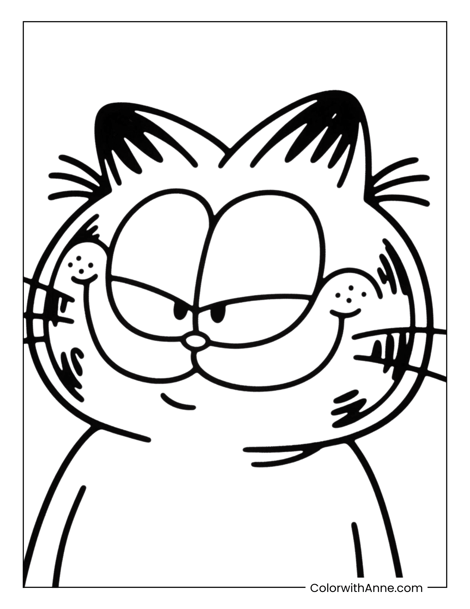 Garfield Coloring Pages (Free PDF Printables) - ColorwithAnne