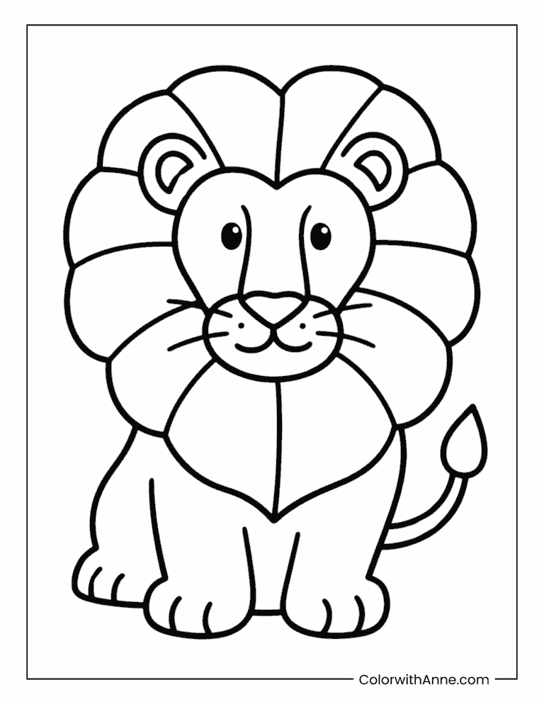 22 Lion Coloring Pages (Free PDF Printables)
