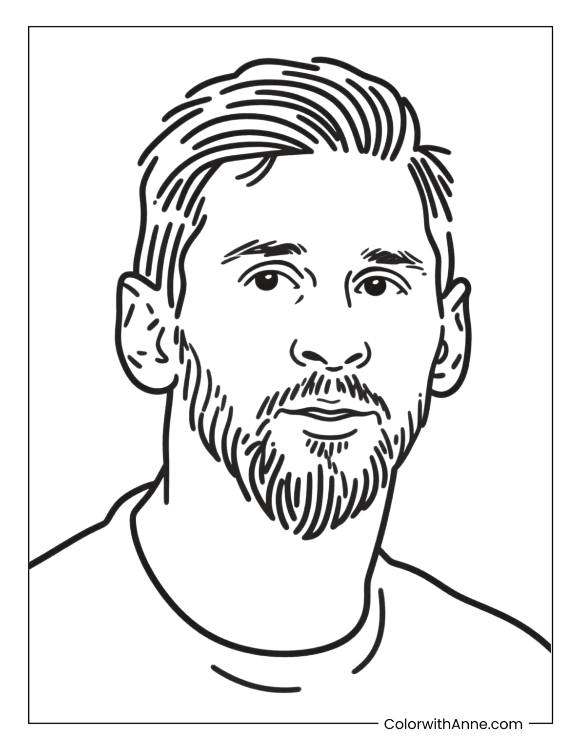 Messi Coloring Pages (Free PDF Printables) - ColorwithAnne