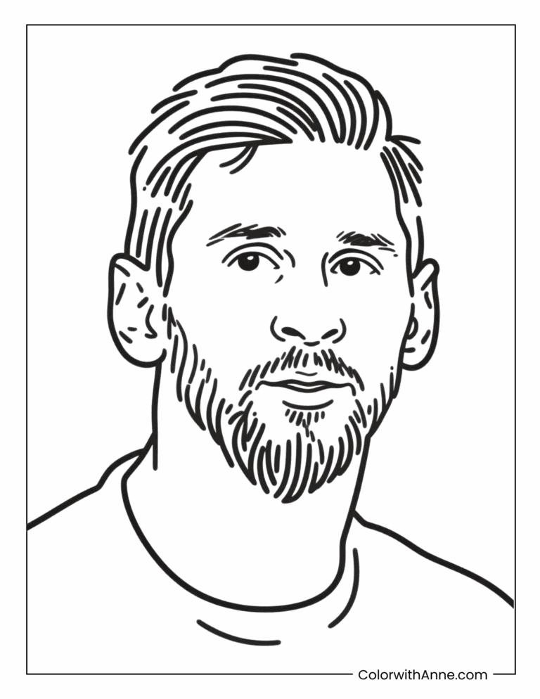 Messi Coloring Pages (Free PDF Printables) - ColorwithAnne