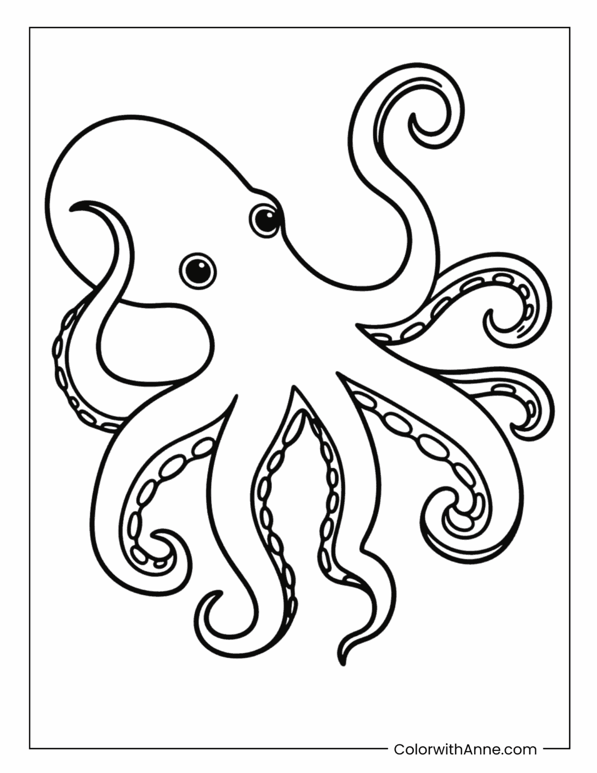 Octopus Coloring Pages (Free PDF Printables) - ColorwithAnne
