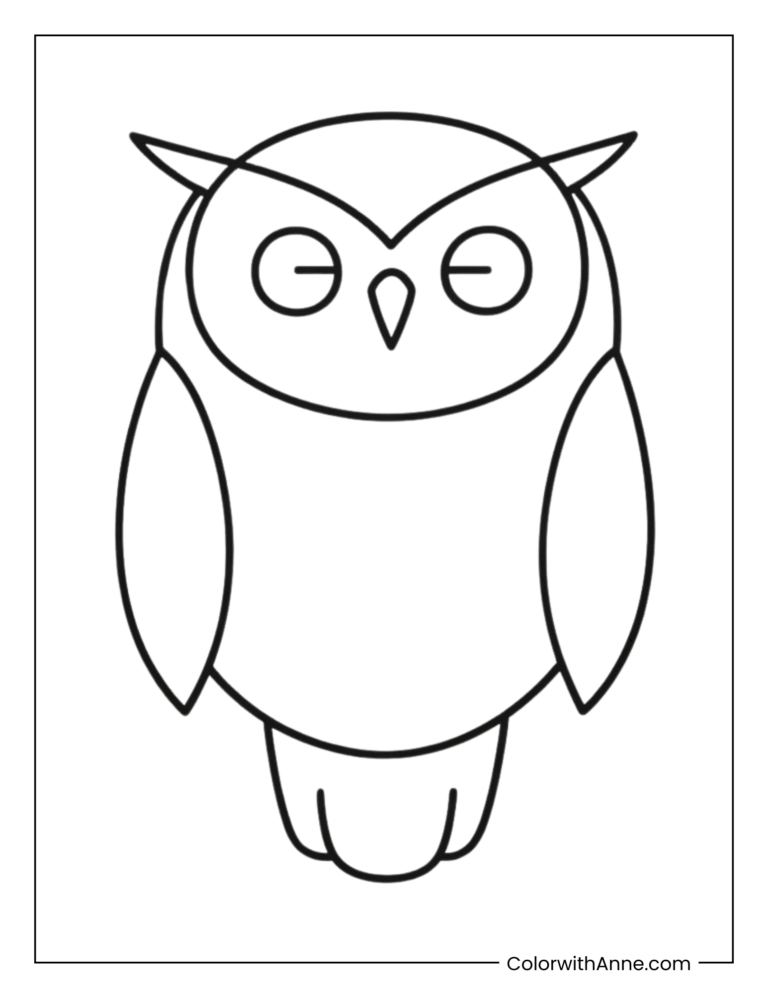 Owl Coloring Pages (Free PDF Printables) - ColorwithAnne