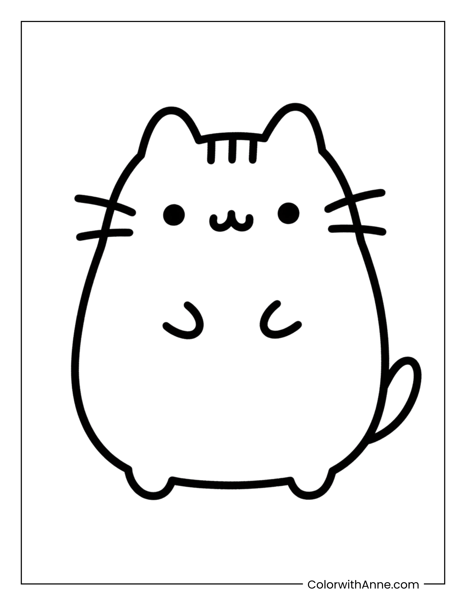 Pusheen Coloring Pages (Free PDF Printables) - ColorwithAnne