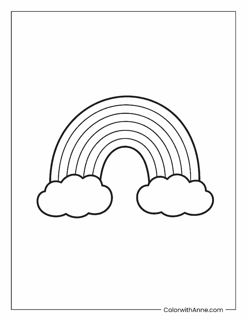 Rainbow Coloring Pages (Free PDF Printables)