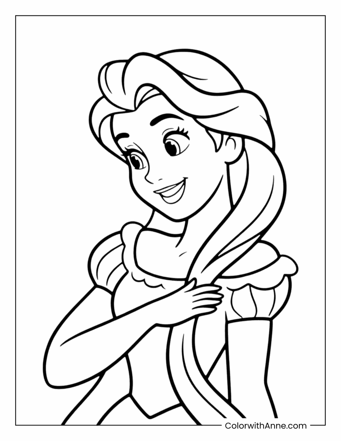 Rapunzel Coloring Pages (Free PDF Printables)