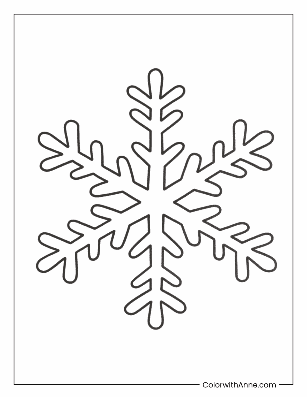 Snowflake Coloring Pages (Free PDF Printables) - ColorwithAnne