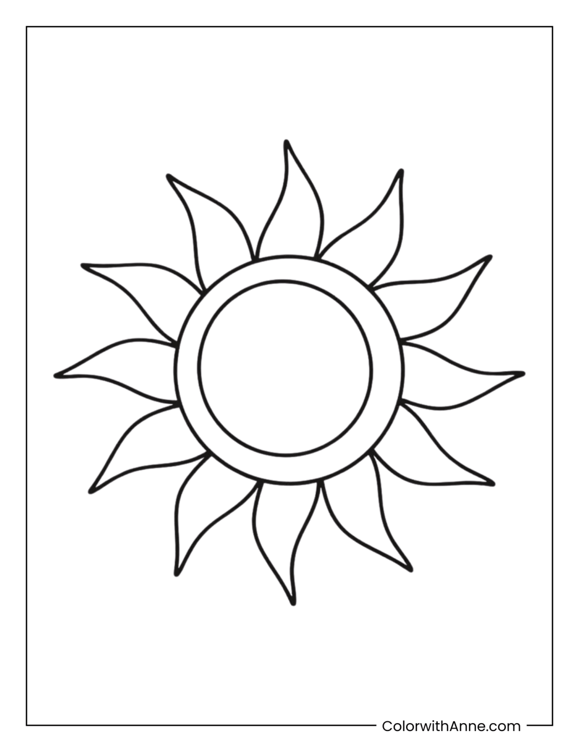 Sun Coloring Pages (Free PDF Printables) - ColorwithAnne