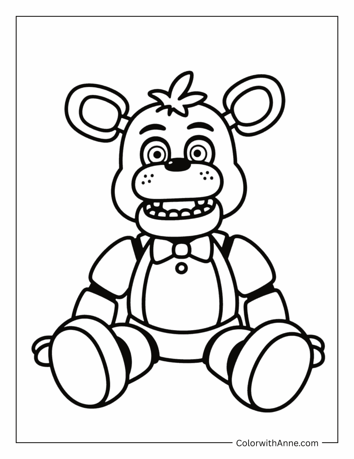 FNAF Coloring Pages (Free PDF Printables) - ColorwithAnne