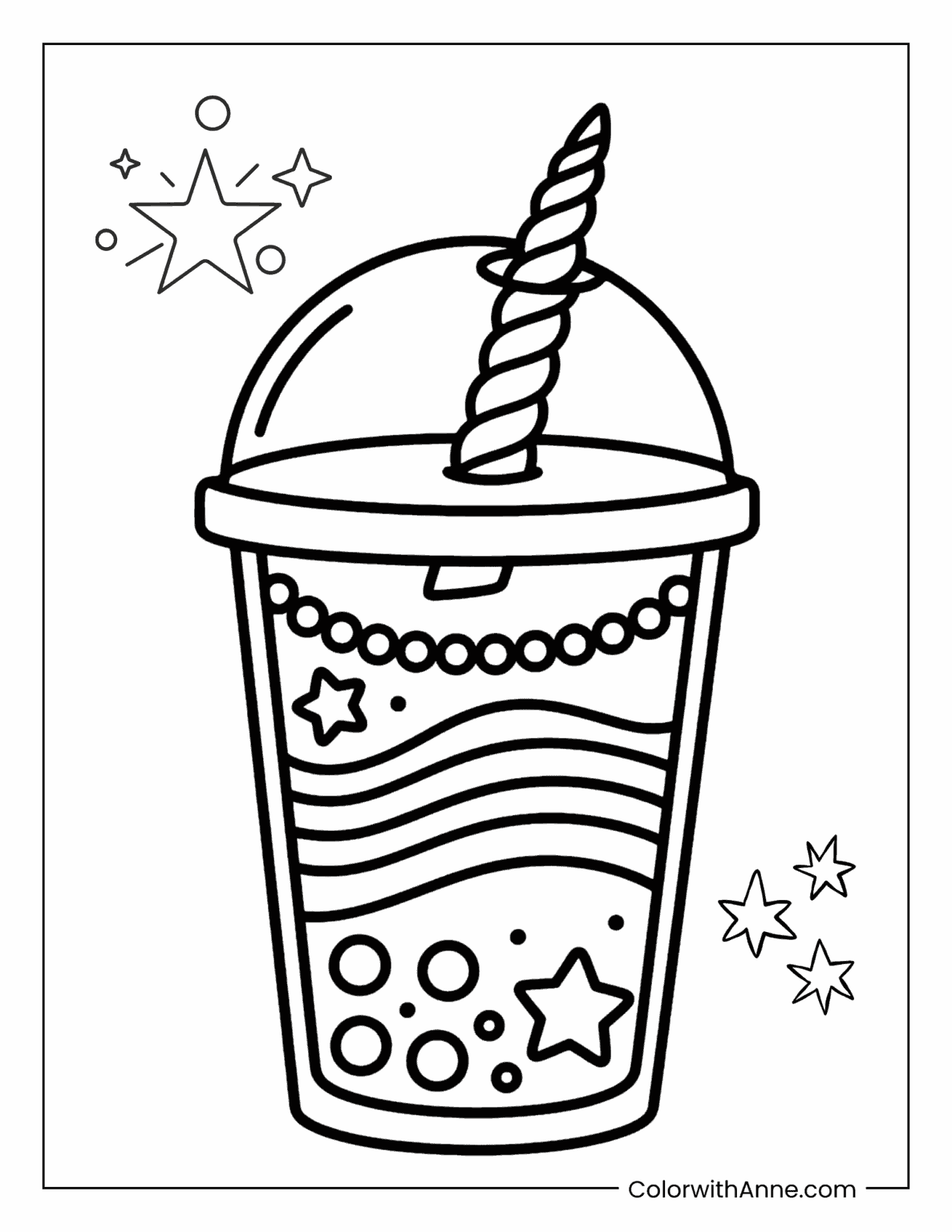 Boba Coloring Pages (Free PDF Printables) - ColorwithAnne