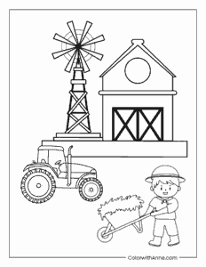 Farm Coloring Pages (Free PDF Printables) - ColorwithAnne