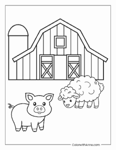 Farm Coloring Pages (Free PDF Printables) - ColorwithAnne