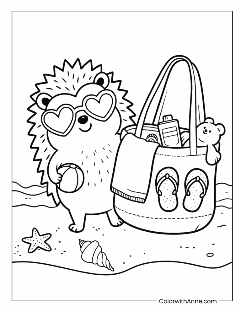 Beach Coloring Pages (Free PDF Printables) - ColorwithAnne