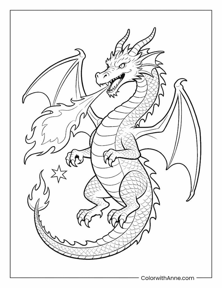 16 Dragon Coloring Pages (Free PDF Printables)