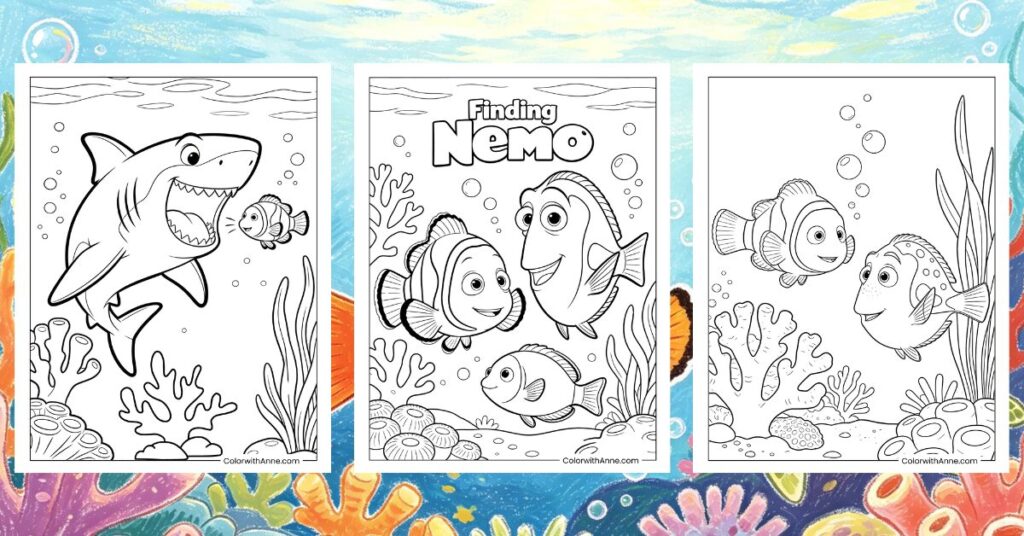 Finding Nemo Coloring Pages (Free PDF Printables) - ColorwithAnne