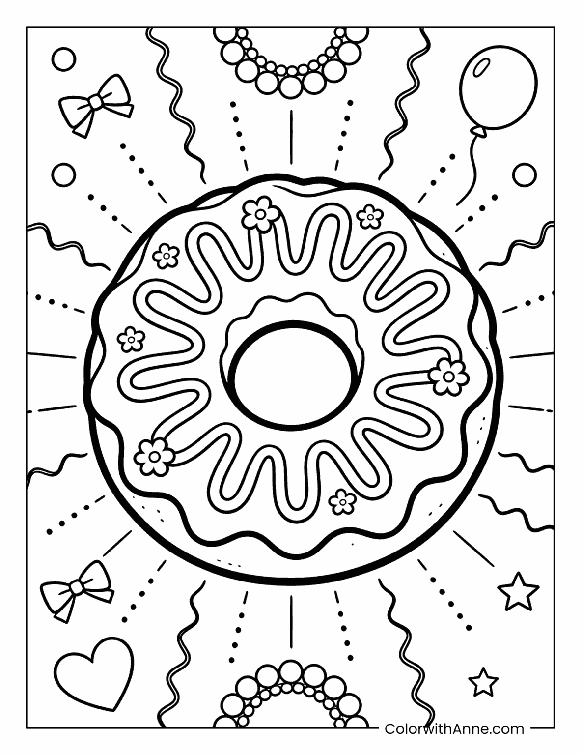 20 Donut Coloring Pages (Free PDF Printables)