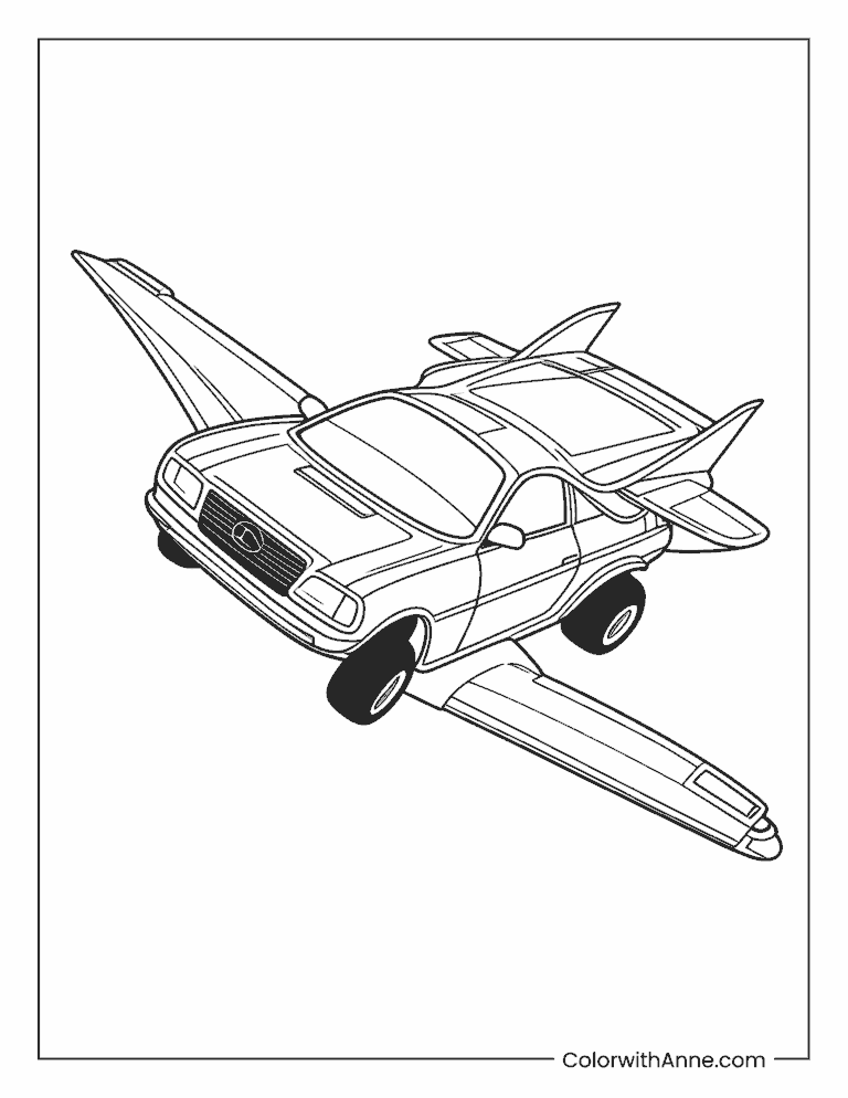 18 Car Coloring Pages (Free PDF Printables)