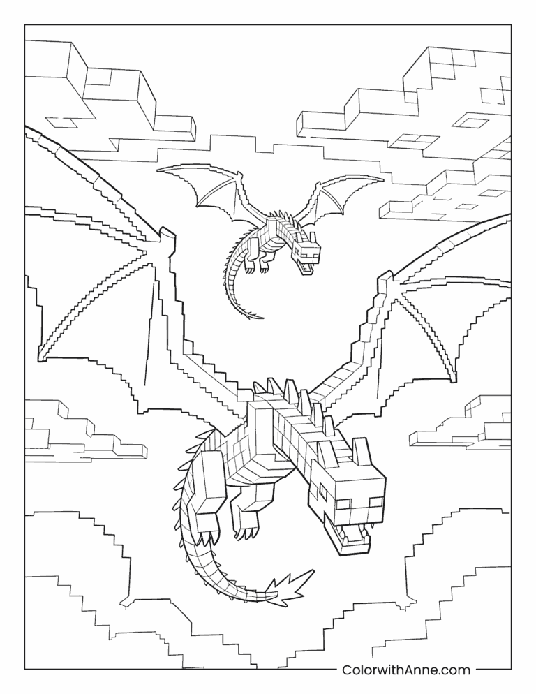 20 Minecraft Coloring Pages (Free PDF Printables)