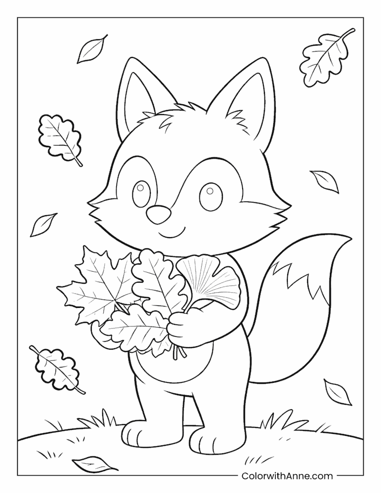 12 Autumn & Fall Coloring Pages (Free PDF Printables)