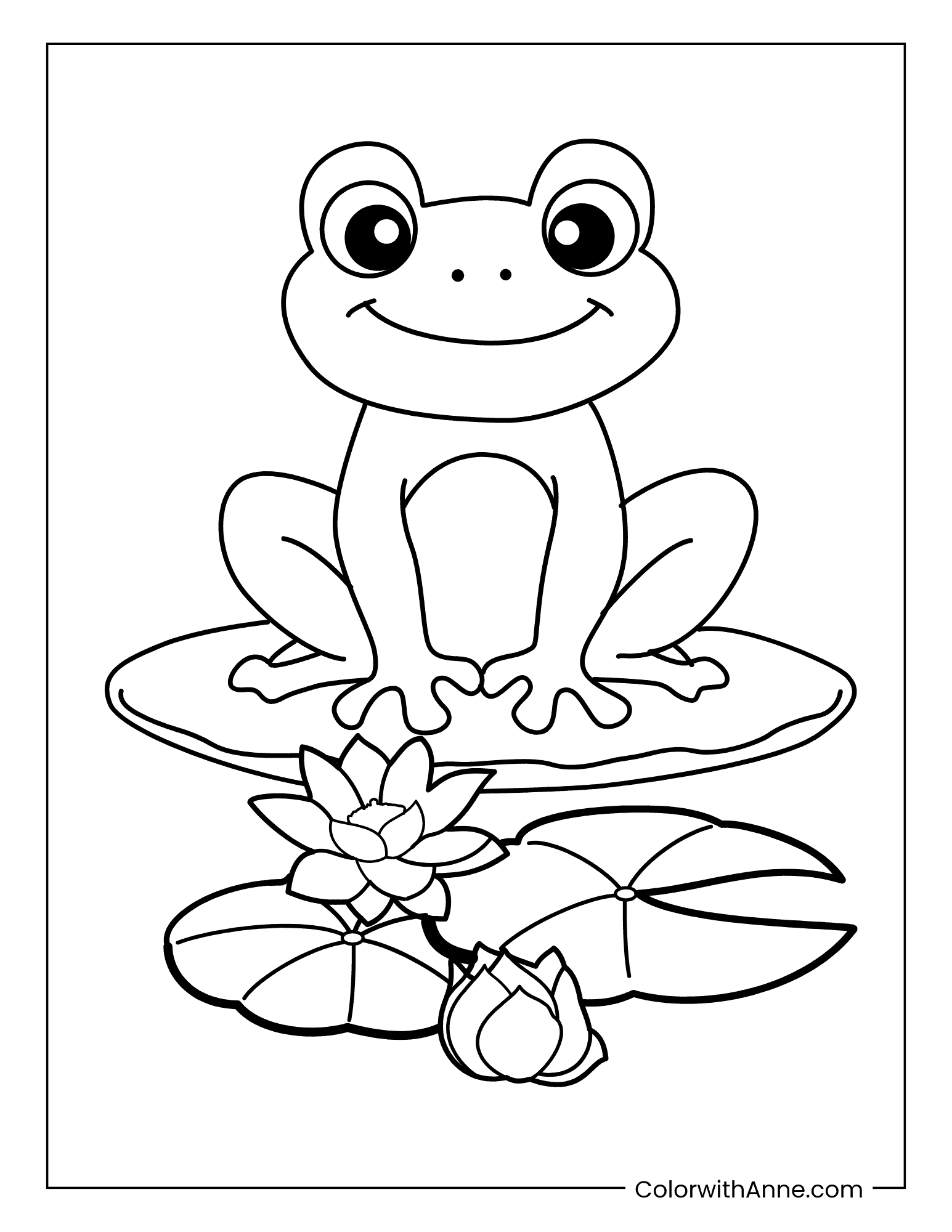 Frog Coloring Pages (Free PDF Printables)