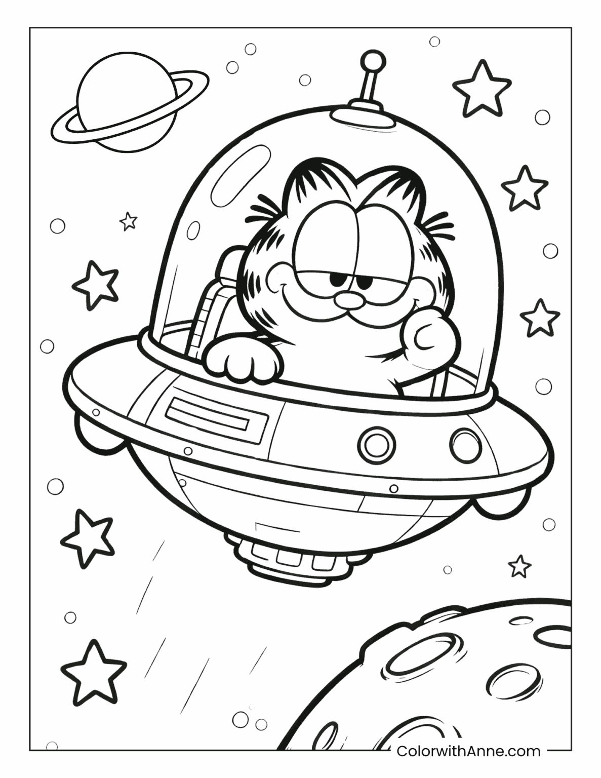 Garfield Coloring Pages (Free PDF Printables) - ColorwithAnne