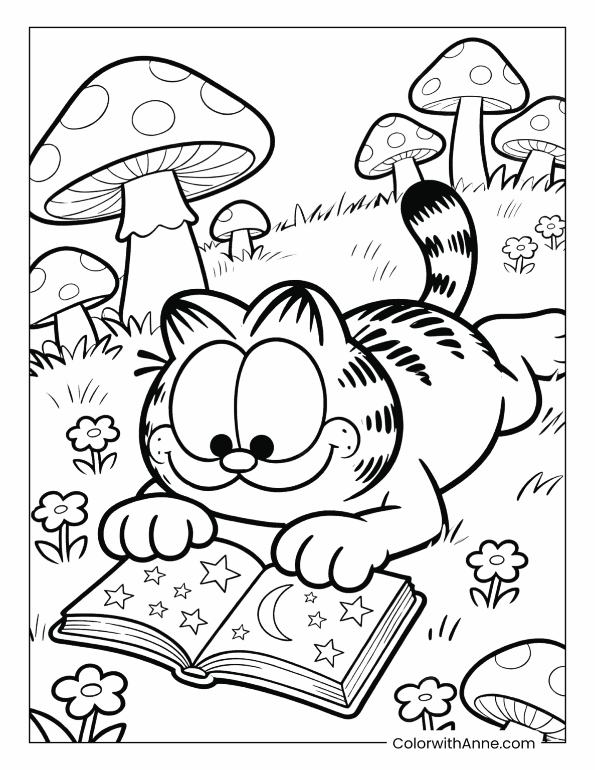 Garfield Coloring Pages (Free PDF Printables) - ColorwithAnne