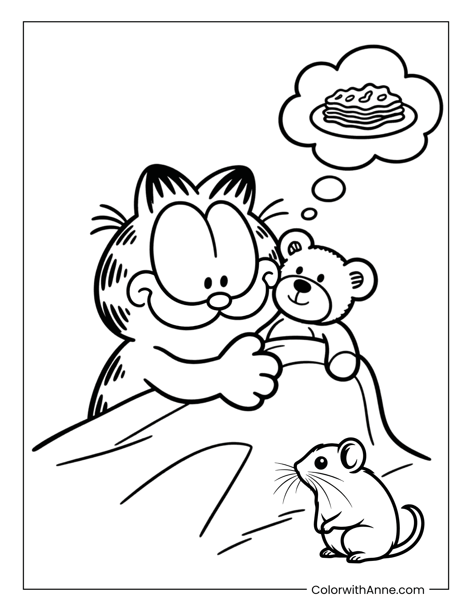 Garfield Coloring Pages (Free PDF Printables) - ColorwithAnne