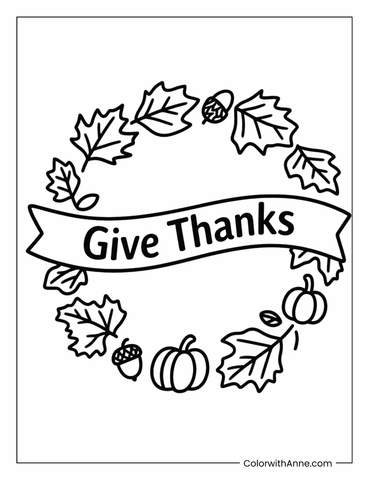 Thanksgiving Coloring Pages (Free PDF Printables) - ColorwithAnne