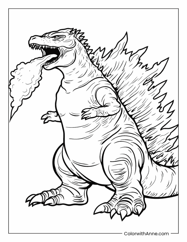 20 Godzilla Coloring Pages (Free PDF Printables)