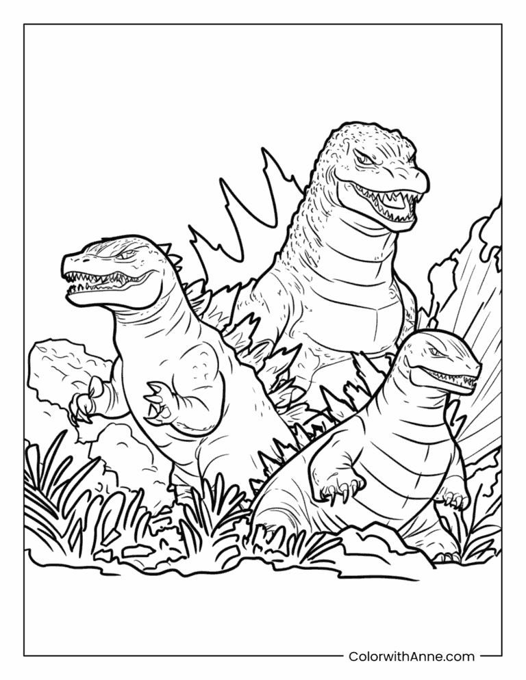 20 Godzilla Coloring Pages (Free PDF Printables)