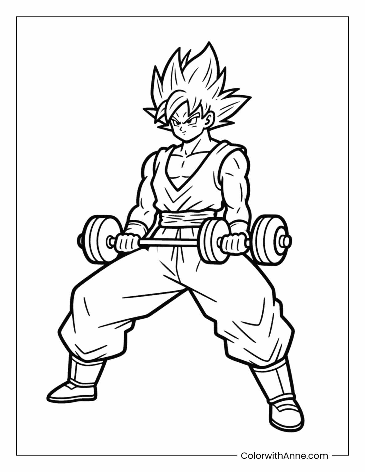 Goku Coloring Pages (Free PDF Printables) - ColorwithAnne