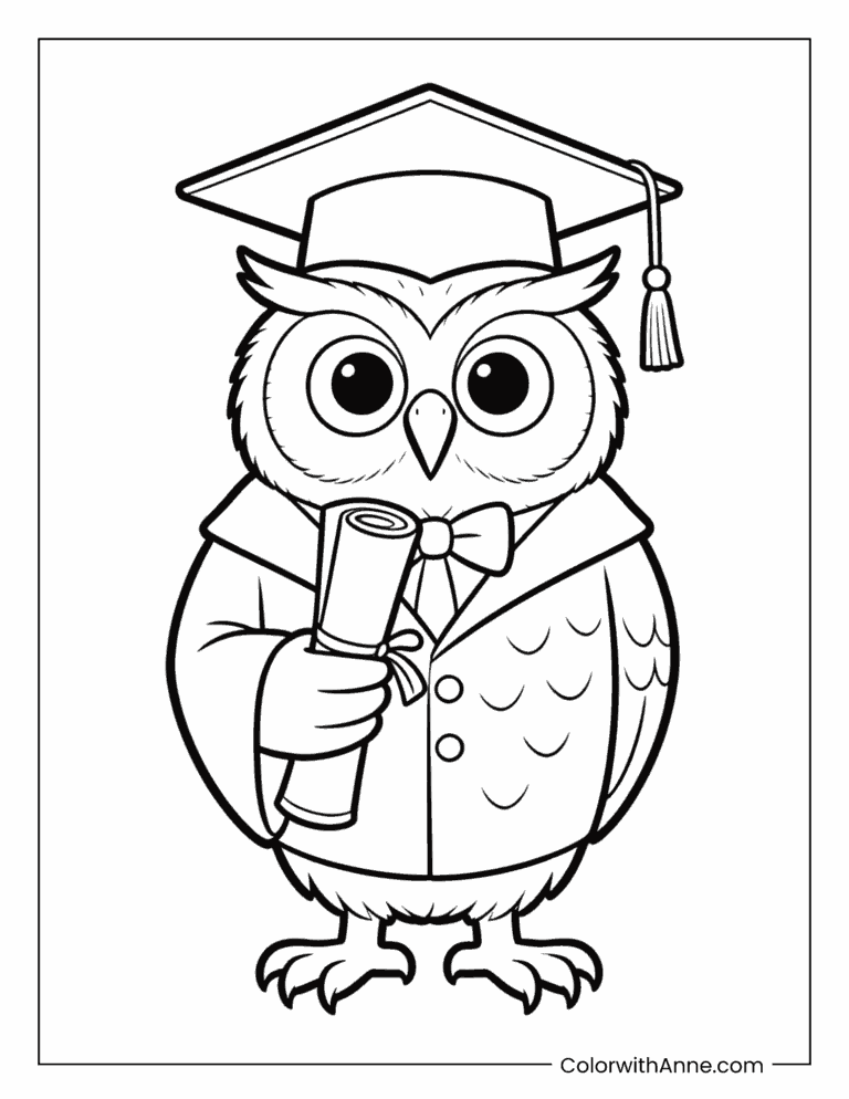 Owl Coloring Pages (Free PDF Printables) - ColorwithAnne