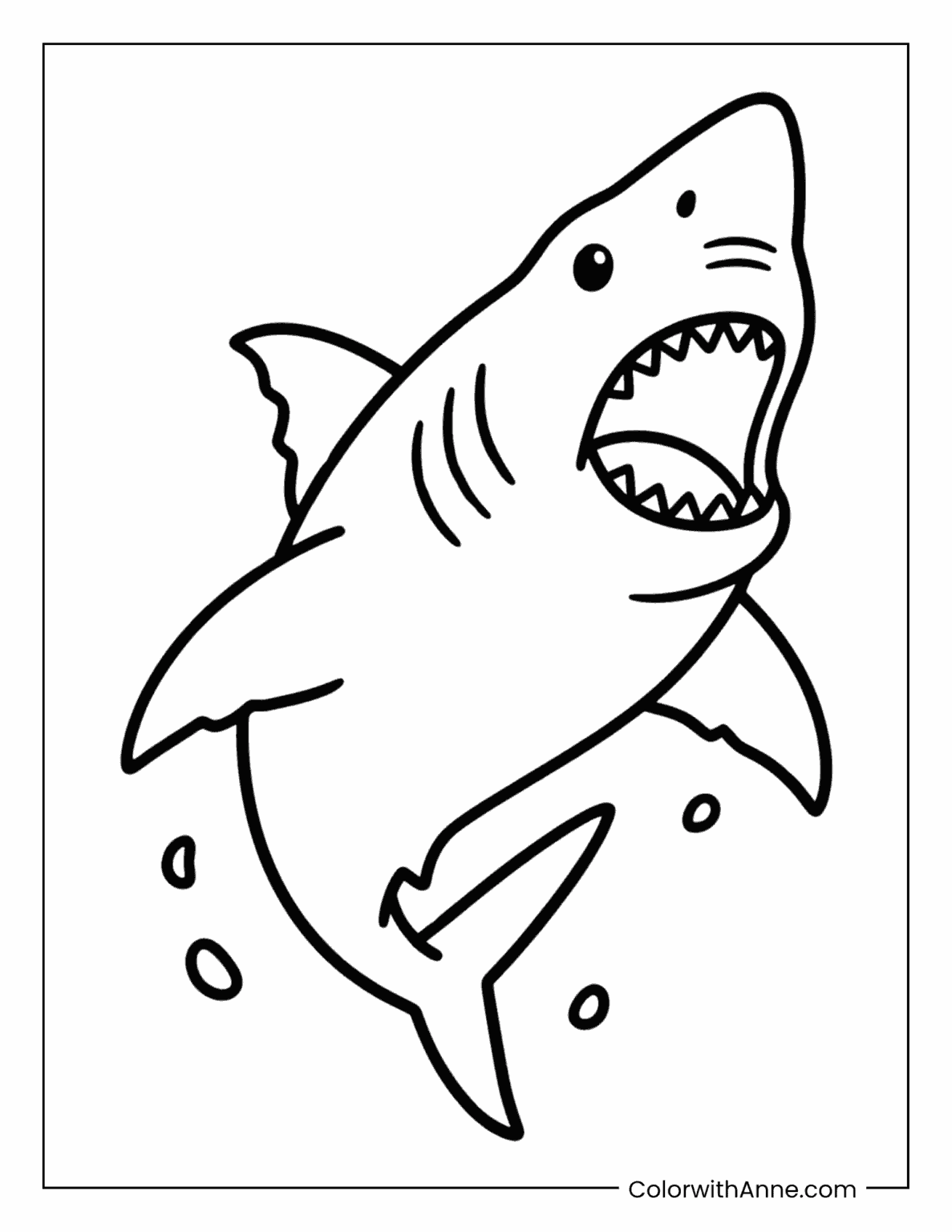 18 Shark Coloring Pages (Free PDF Printables)