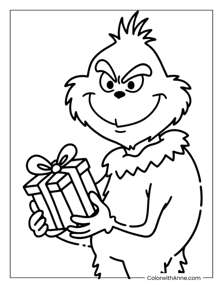 Grinch Coloring Pages (Free PDF Printables)