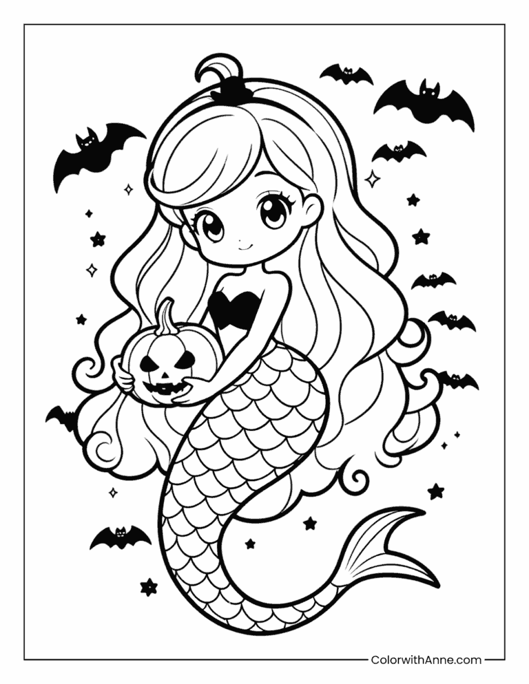 20 Mermaid Coloring Pages (Free PDF Printables)