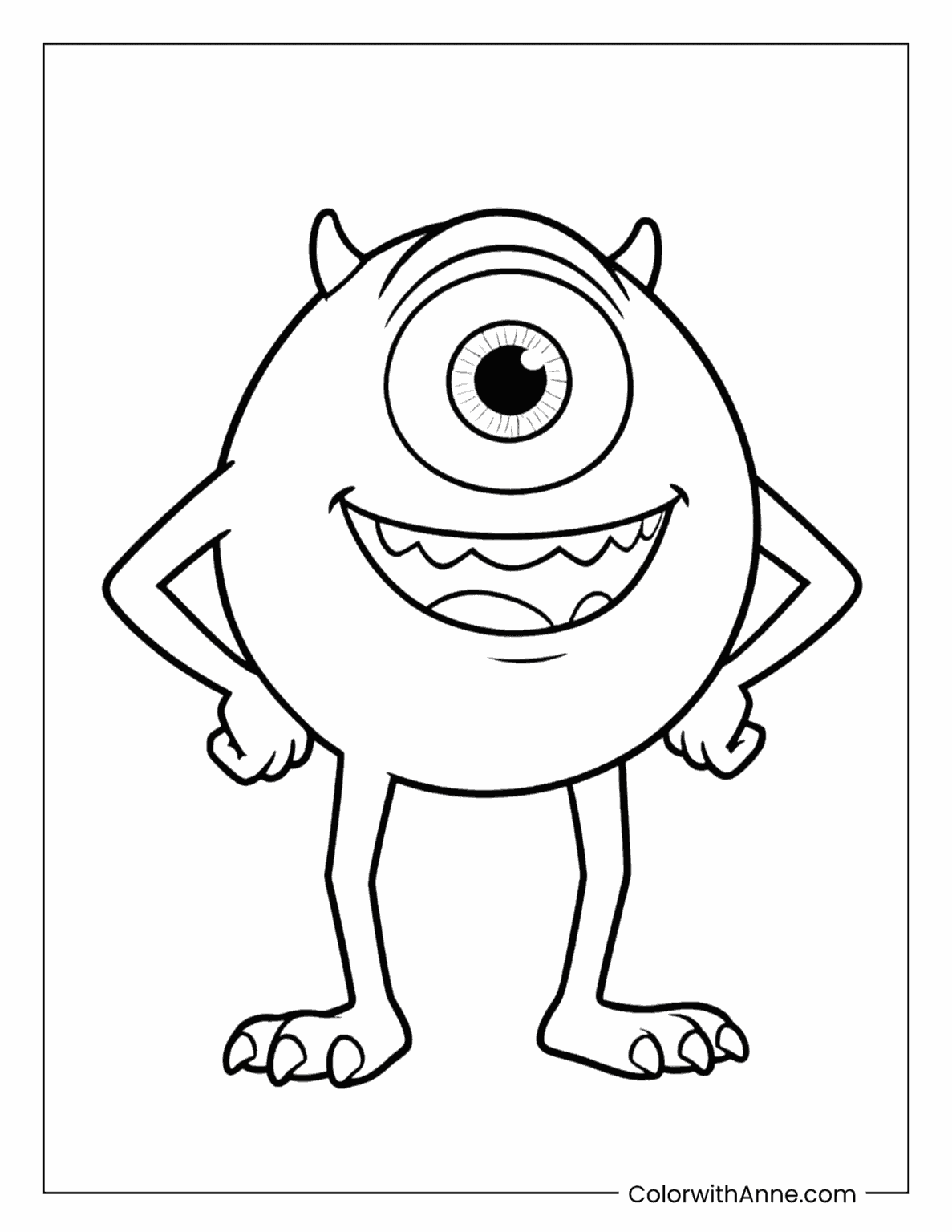 Monster Inc Coloring Pages (Free PDF Printables) - ColorwithAnne
