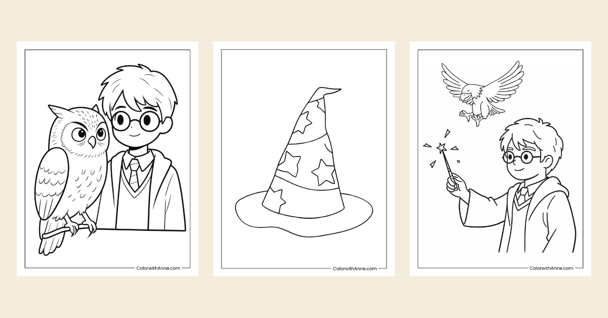 Harry Potter Coloring Pages (Free PDF Printables)