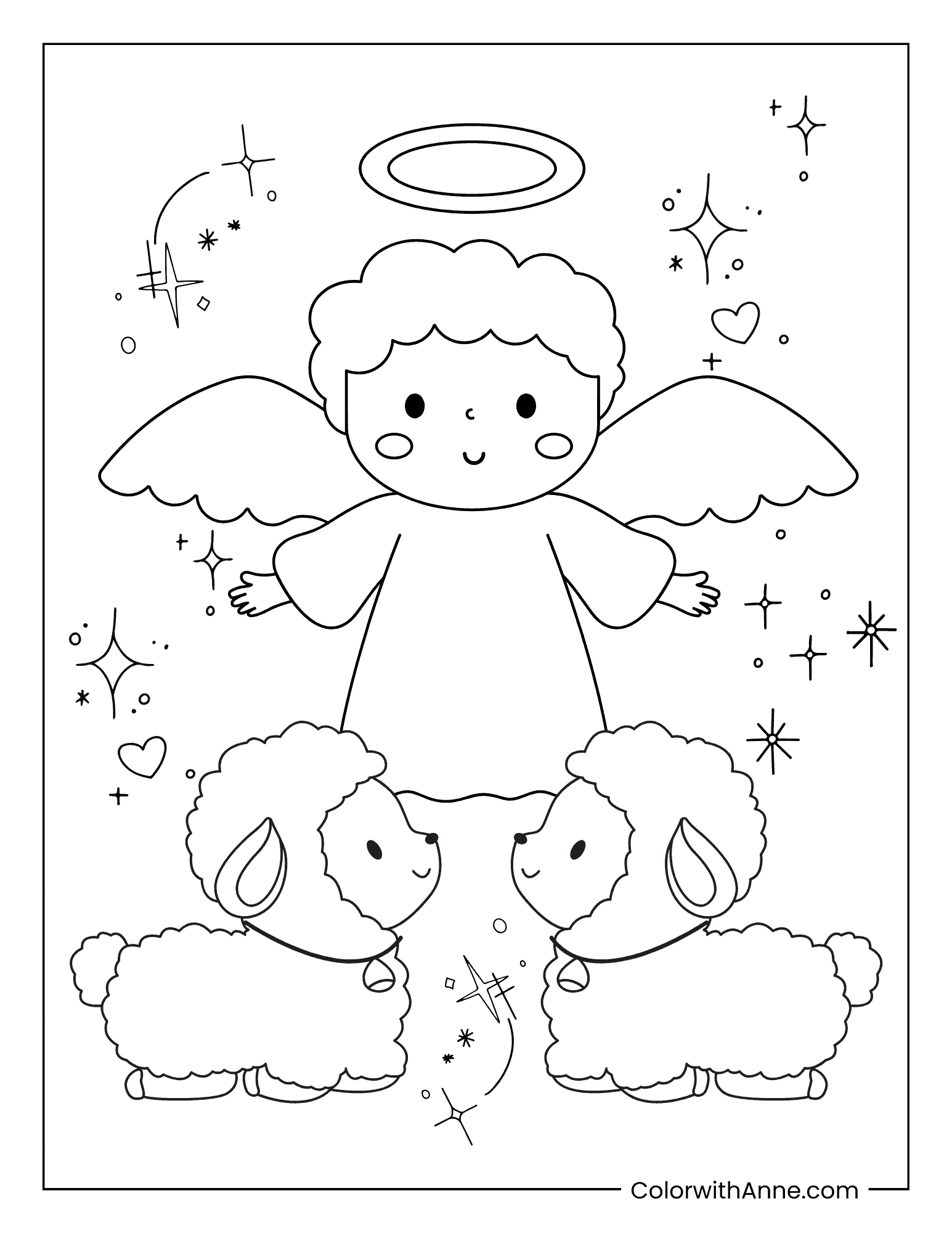 Angel Coloring Pages (Free PDF Printables) - ColorwithAnne