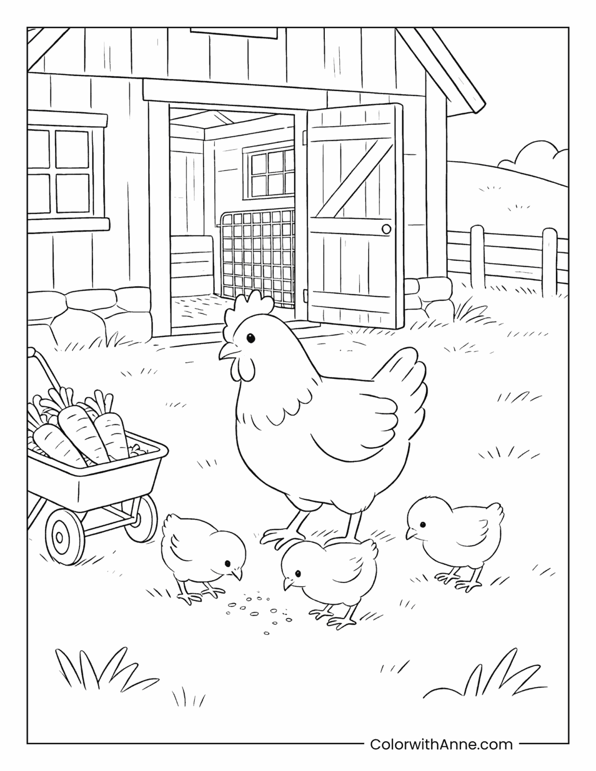 Farm Coloring Pages (Free PDF Printables) - ColorwithAnne