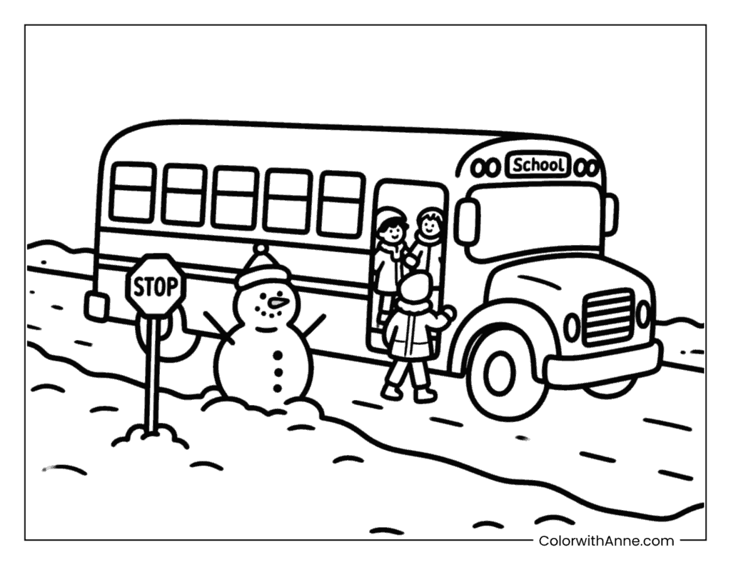 20 School Bus Coloring Pages (Free PDF Printables)