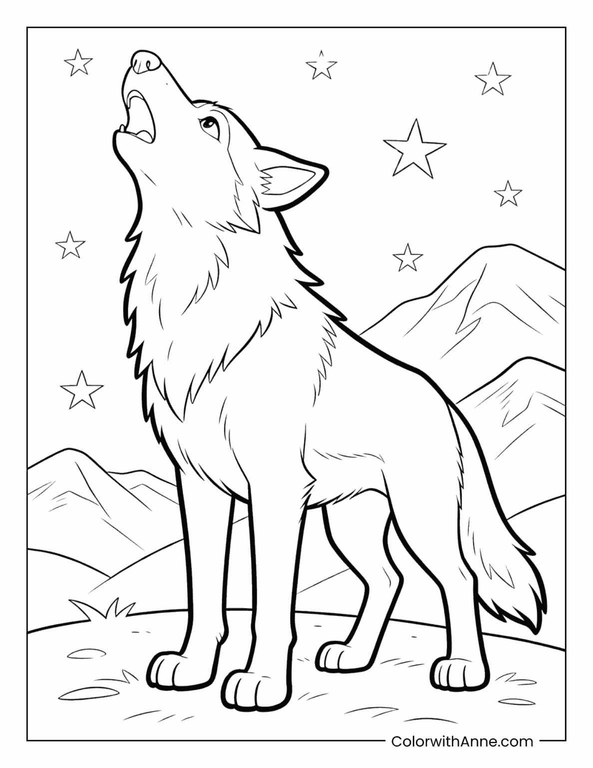 19 Wolf Coloring Pages (Free PDF Printables)