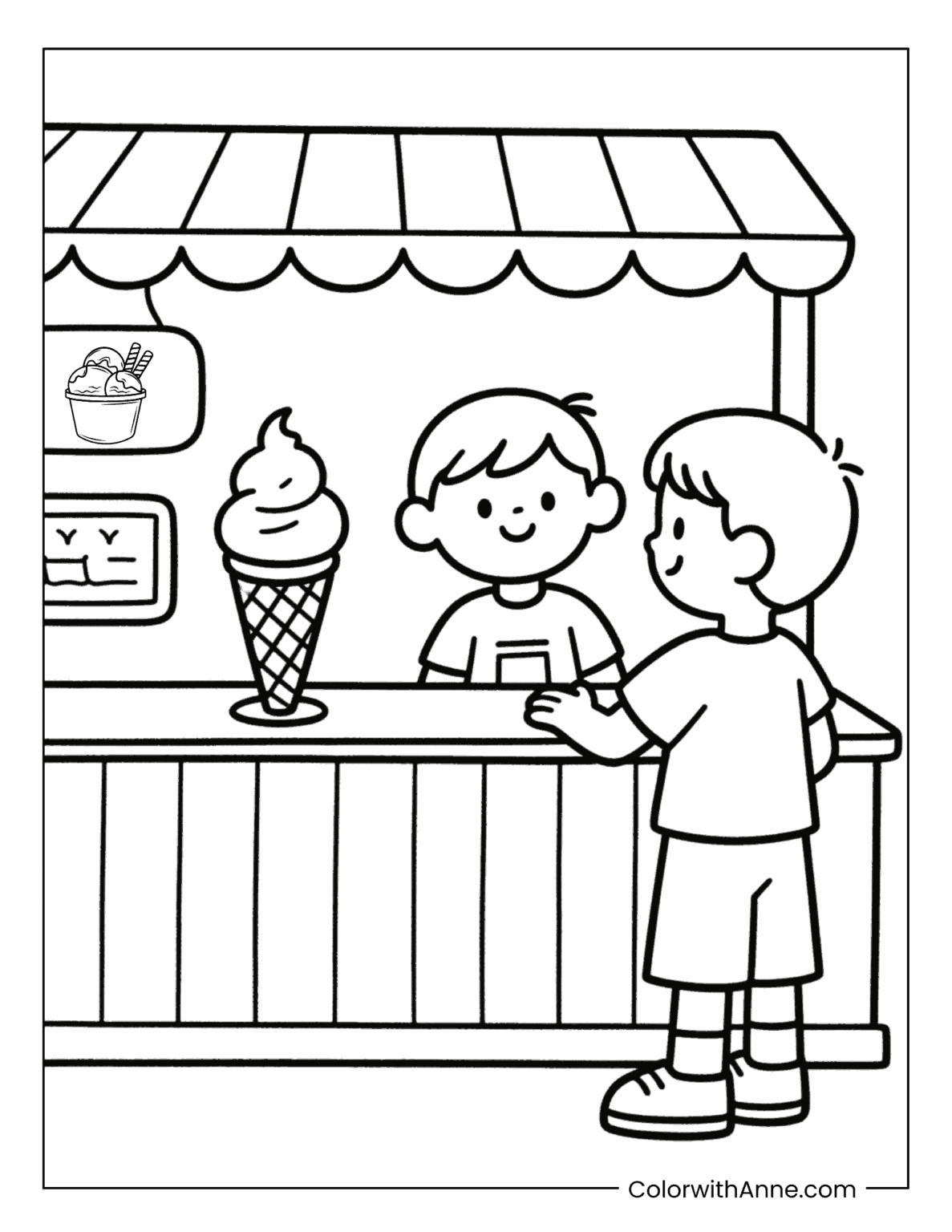 18 Ice Cream Coloring Pages (Free PDF Printables)